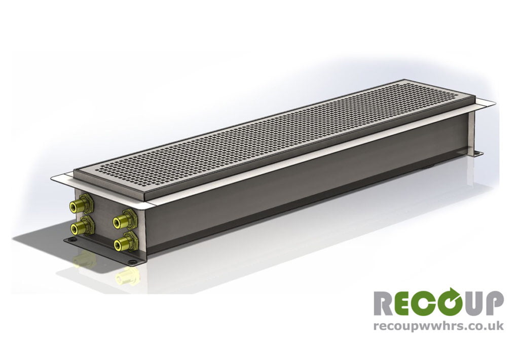 Recoup Drain+ Duo HE - Waste water heat recovery wet-room drain