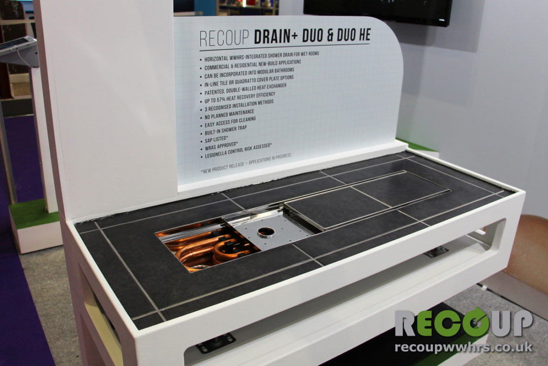 Recoup Drain+ Duo - Waste water heat recovery for wet-room showers