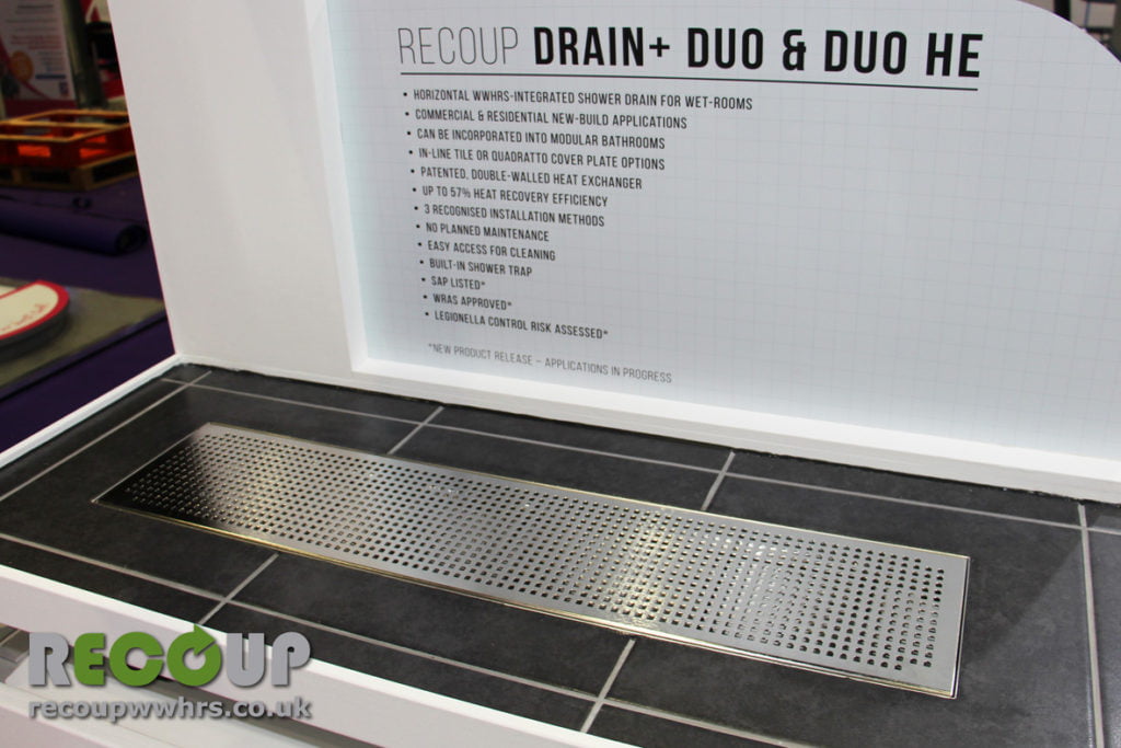 Recoup Drain+ Duo - Waste water heat recovery for wet-room showers